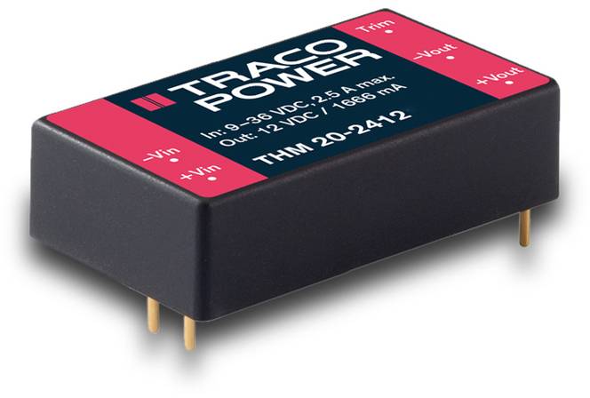 TracoPower THM 20-1212 DC/DC napajanje - ispravljac za stampanu plocu 1 ...